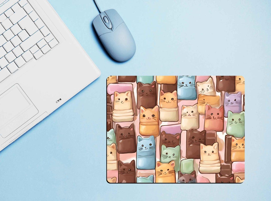 Mouse Pad, Watercolor Mouse Pad, Desk Decor, Gamer Girl, Kawaii Gamer ...