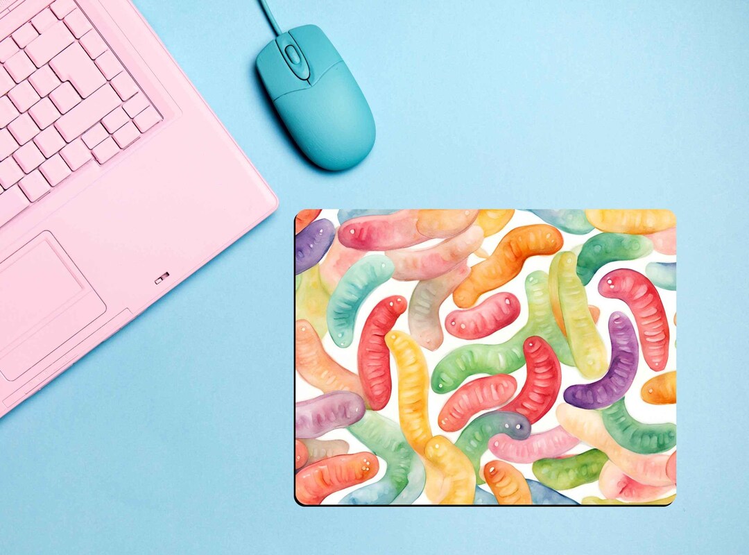 Candy Mouse Pad, Watercolor Mouse Pad, Gamer Girl Decor, Kawaii Gamer ...