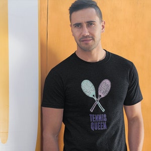 Tennis Queen Racquet and Racket Sport Athlete Unisex Softstyle T-shirt ...
