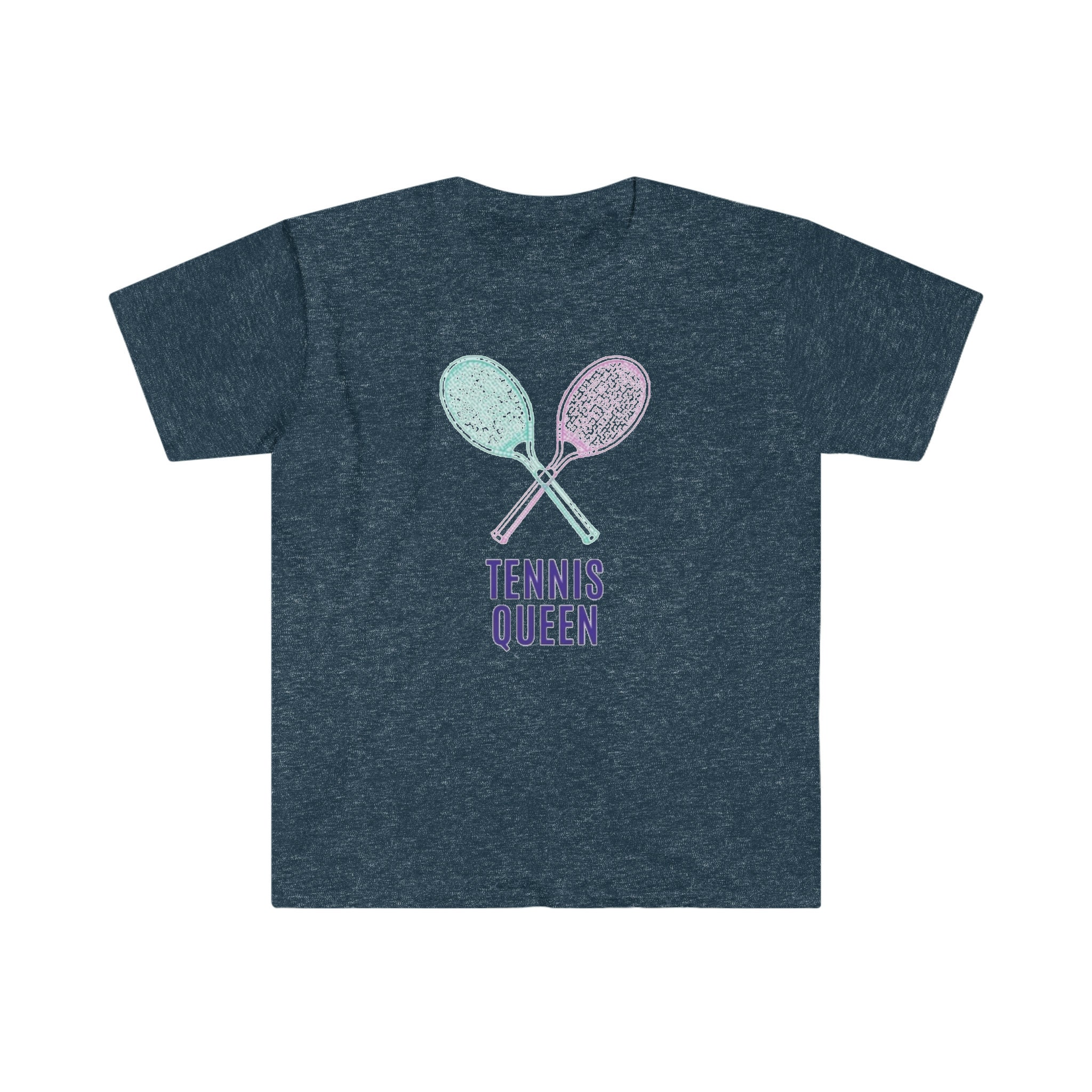 Tennis Queen Racquet and Racket Sport Athlete Unisex Softstyle T-shirt ...