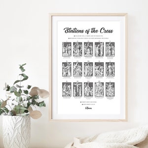 Stations of the Cross Poster for Lent Wall Decor Stations of the Cross ...