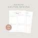 Lectio Divina Printable Catholic Bible Study Guide for Lectio Divina ...