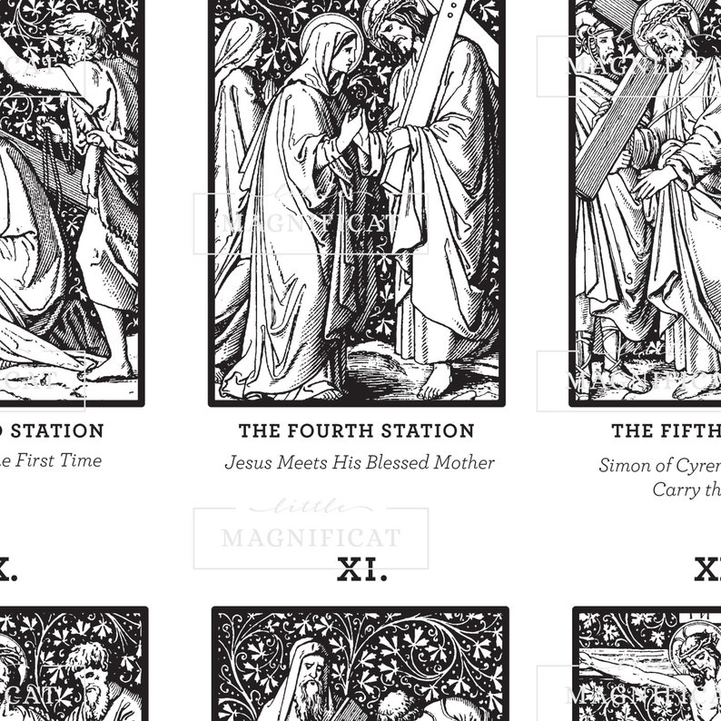 Stations of the Cross Poster for Lent Wall Decor Stations of the Cross ...