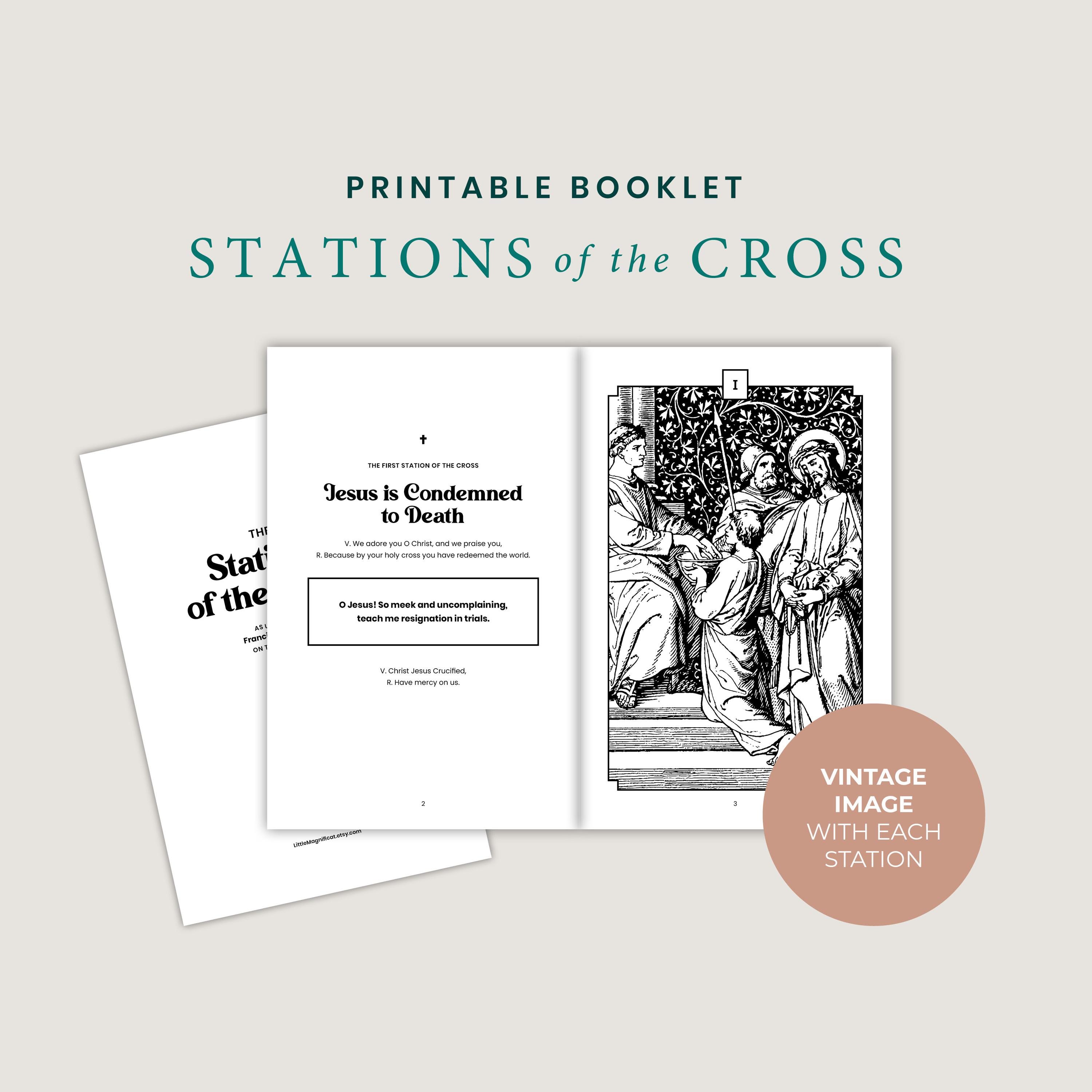 Stations of the Cross Printable Booklet: Catholic Lent Meditations ...