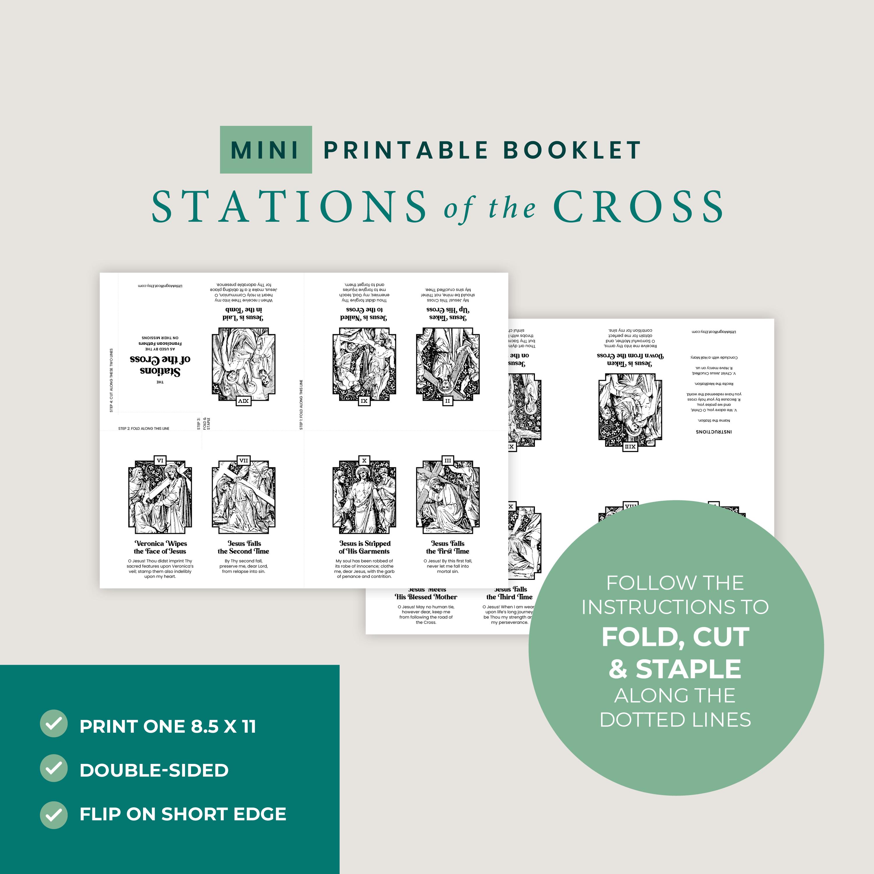 Mini Stations Printable Booklet for Lent Pocket Size Stations of the ...