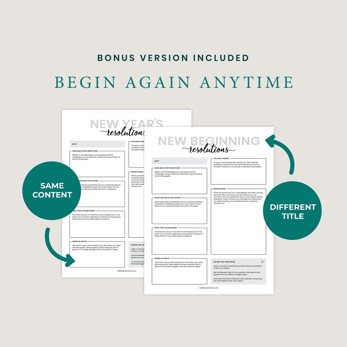 Catholic New Year Resolutions: Prayer Journal & Habit Tracker (PDF) - Etsy