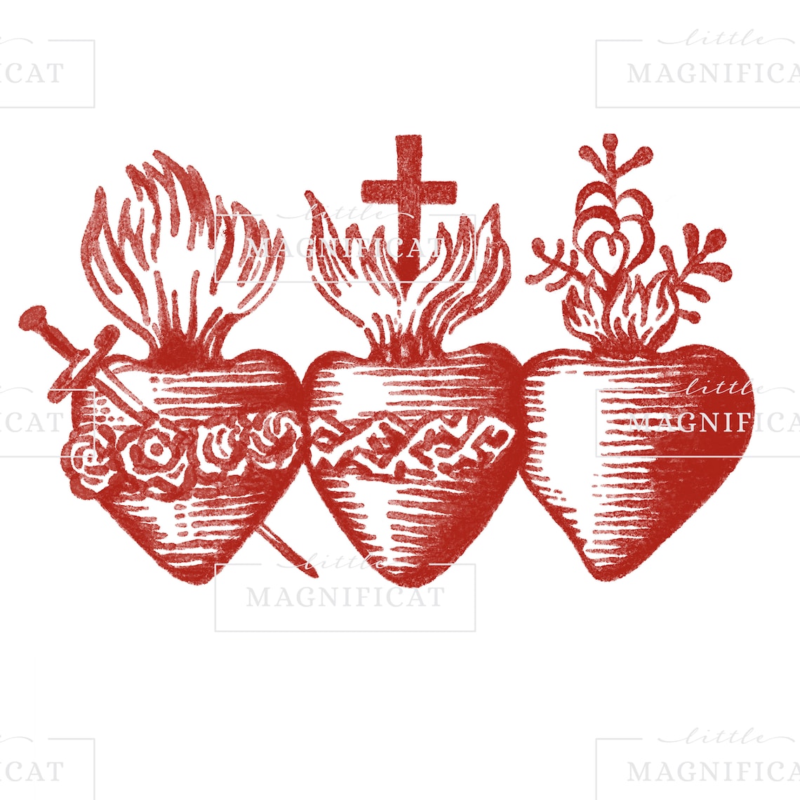 Catholic Valentines Day Printable Cards With Holy Family Sacred Hearts ...