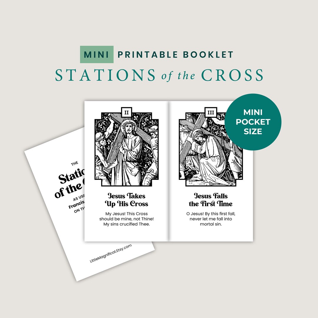 Mini Stations Printable Booklet for Lent Pocket Size Stations of the ...
