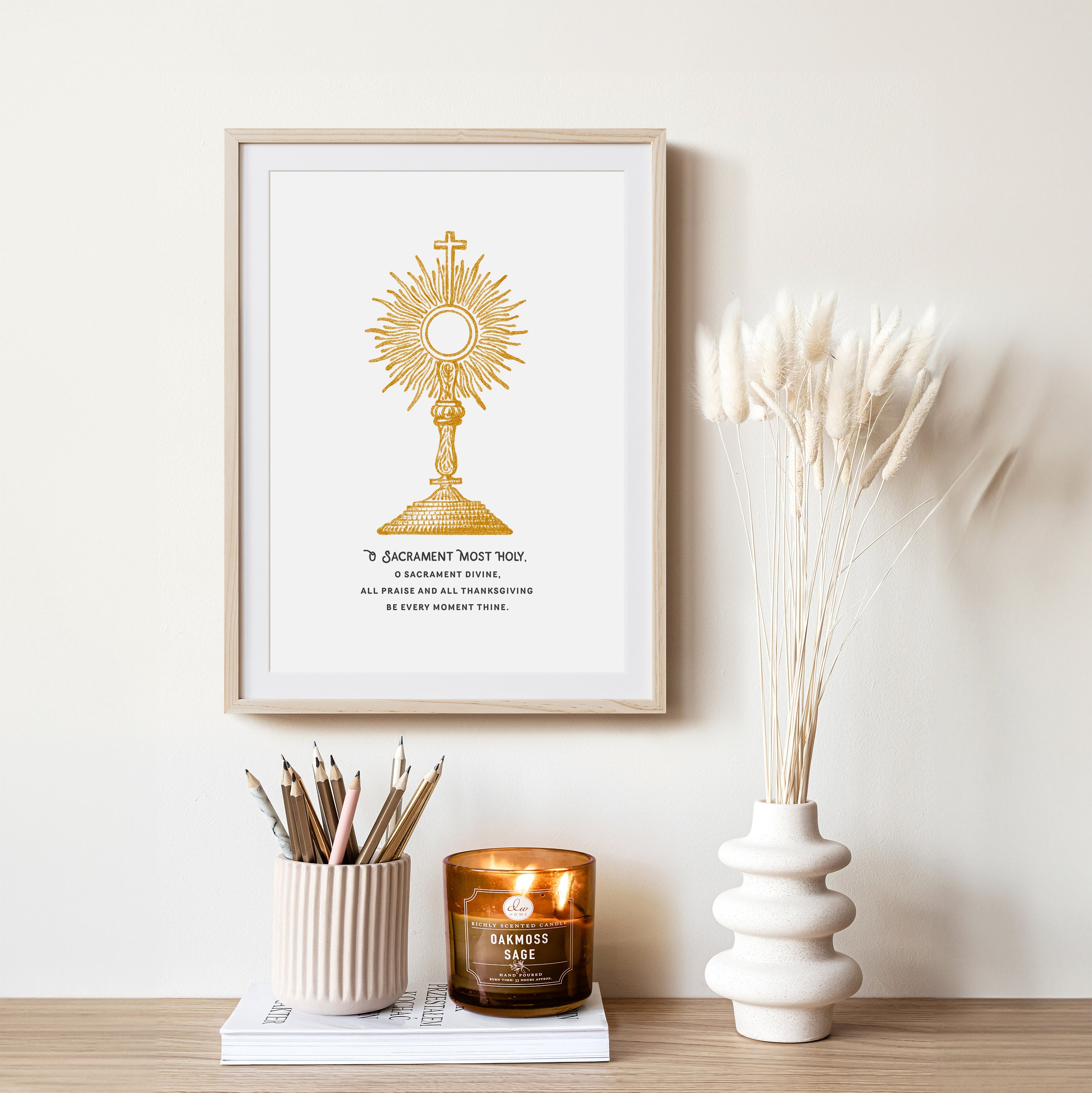 Monstrance Art Print: O Sacrament Most Holy Prayer (digital Download ...