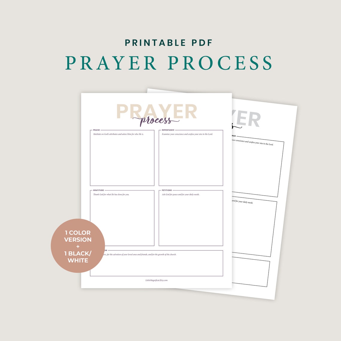 Catholic Prayer Process Printable: Daily Guide for Prayer (PDF) - Etsy