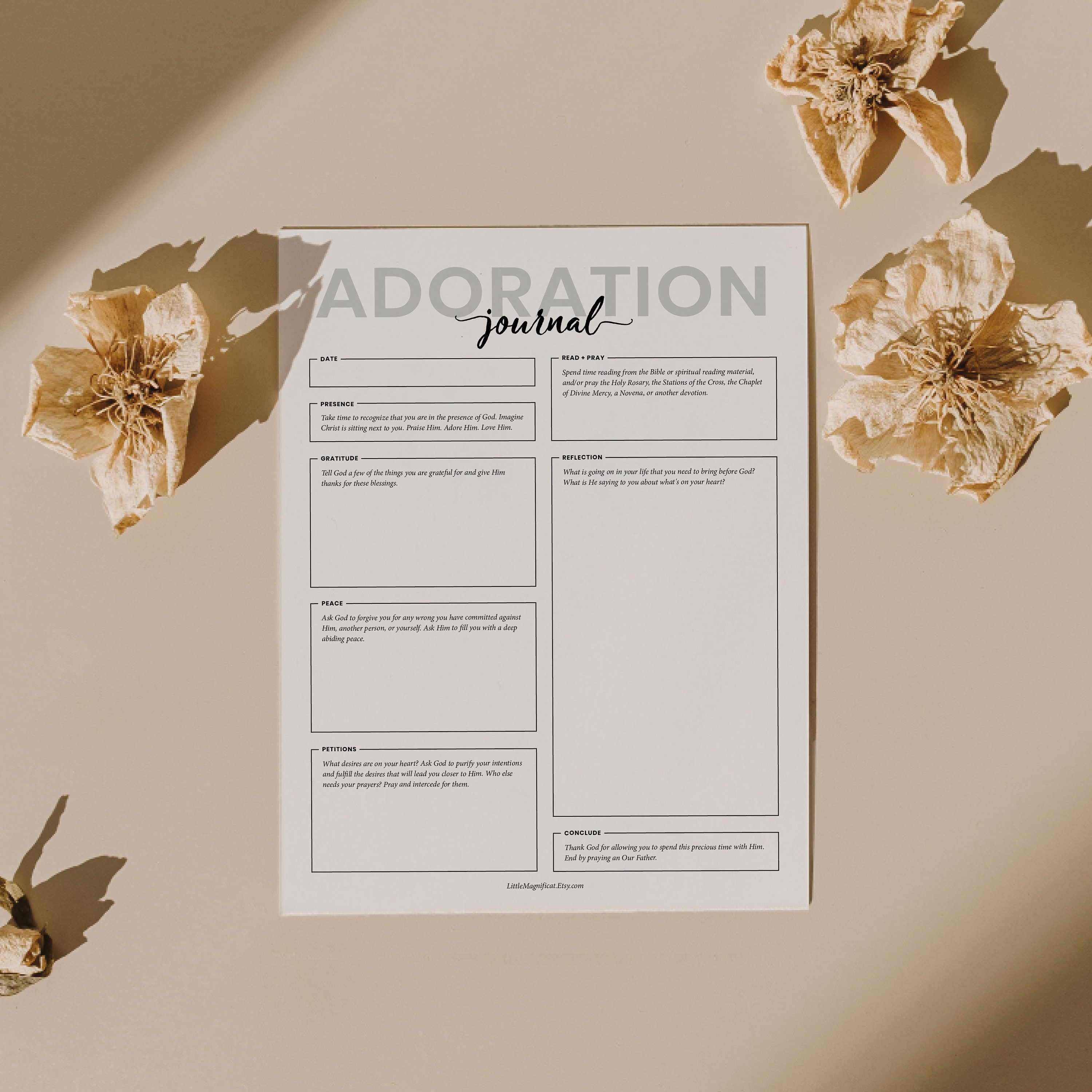 Catholic Adoration Journal Printable: Holy Hour Prayer Guide (PDF) - Etsy