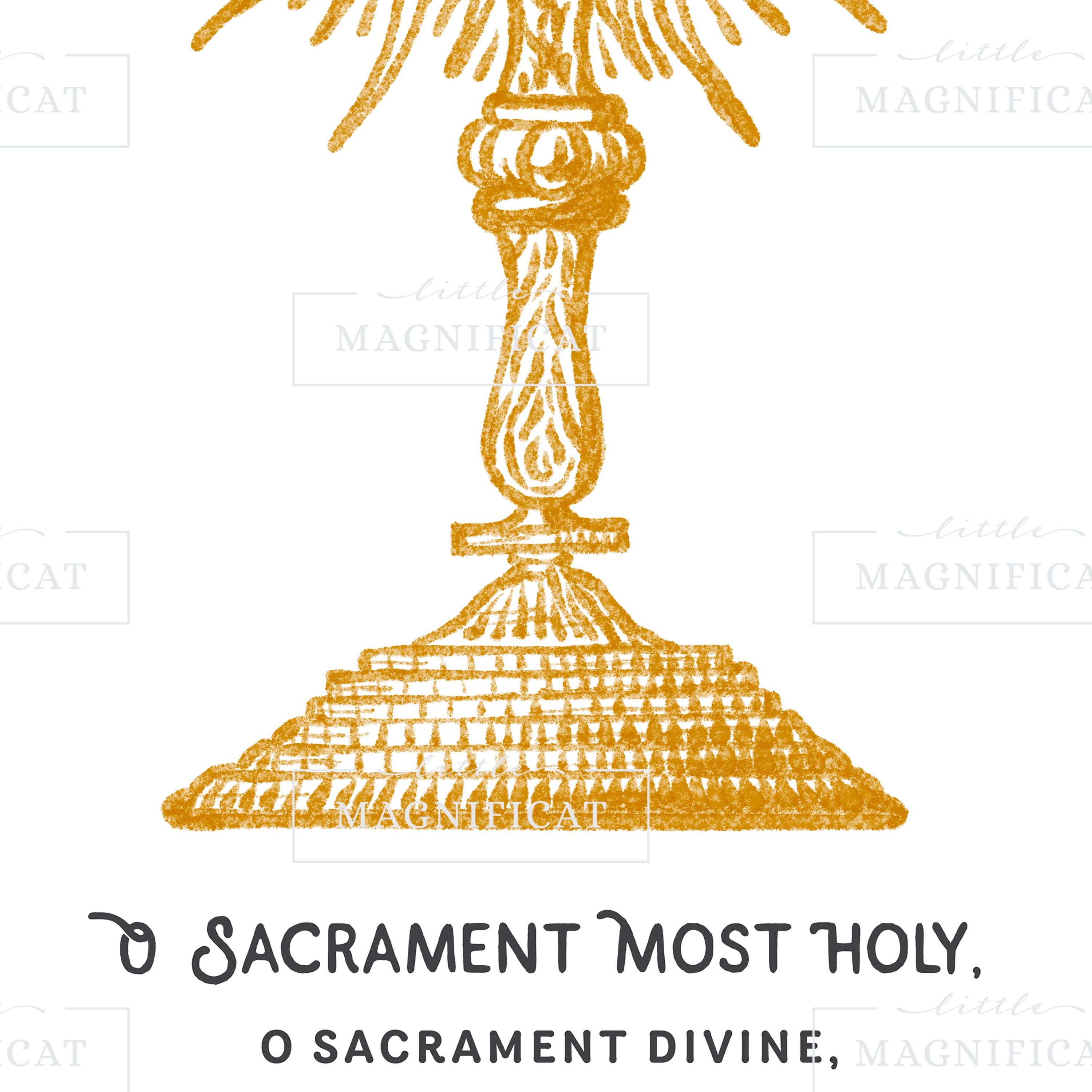 Monstrance Art Print: O Sacrament Most Holy Prayer (digital Download ...
