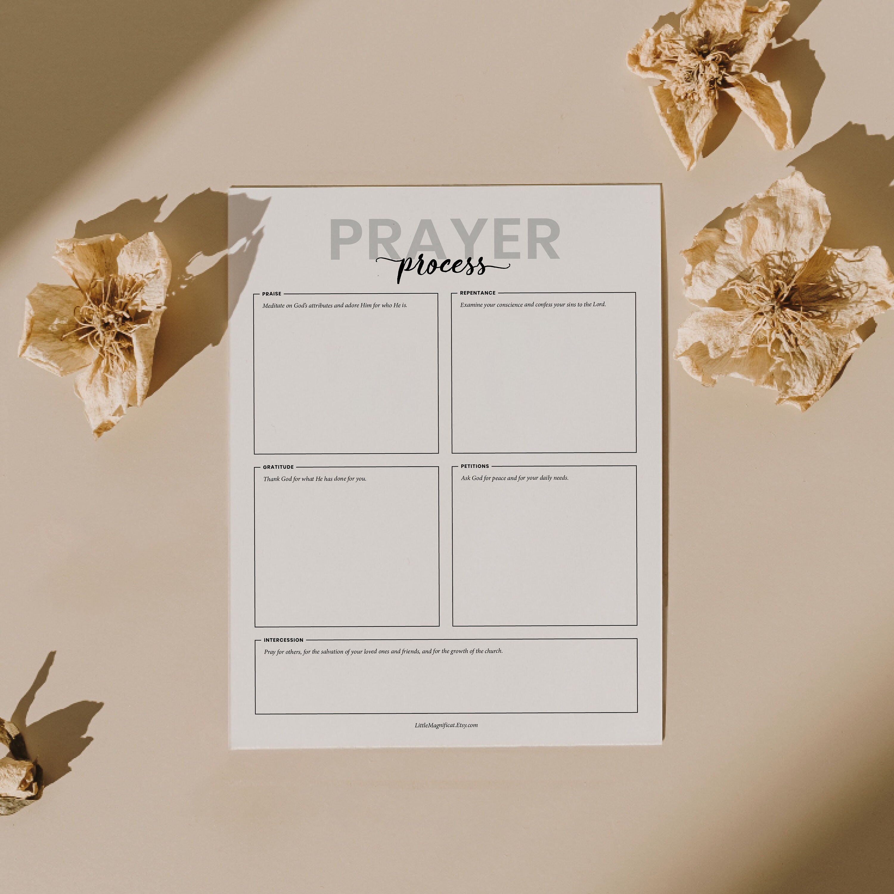 Prayer Process Printable PDF Catholic Prayer Guide for Daily Prayer PDF ...