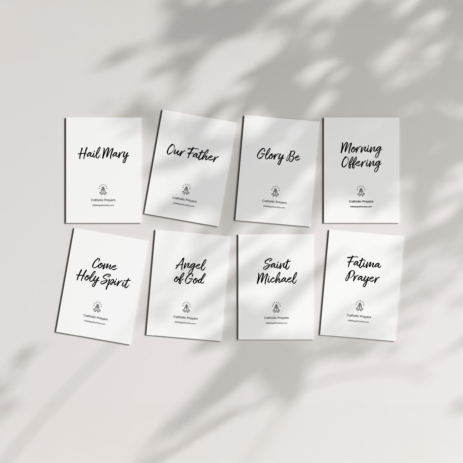 Catholic Prayer Cards: 8 Printable Prayers Bundle (PDF) - Etsy
