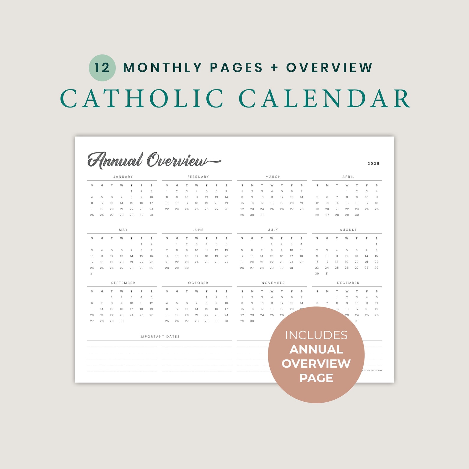 2026 Catholic Liturgical Calendar: Sundays, Saints Feast Days ...