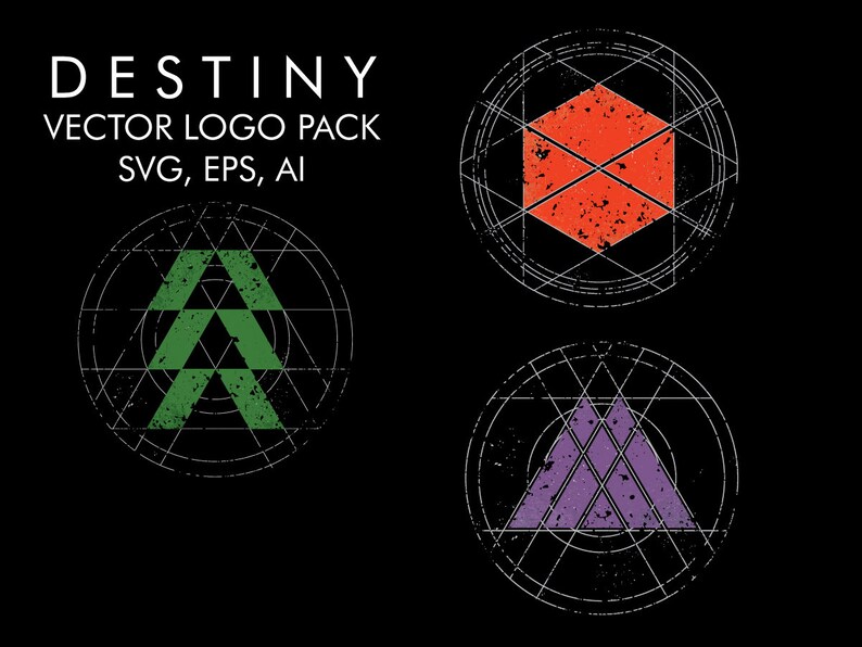 Destiny Classes Vector Pack Hunter, Titan, Warlock, SVG, AI, EPS - Etsy