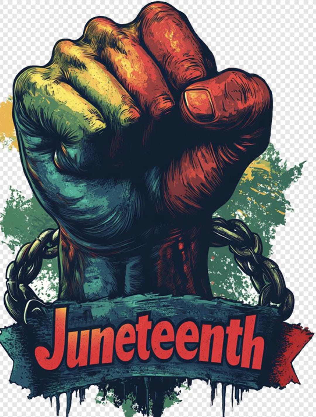 Juneteenth Fist PNG - Etsy