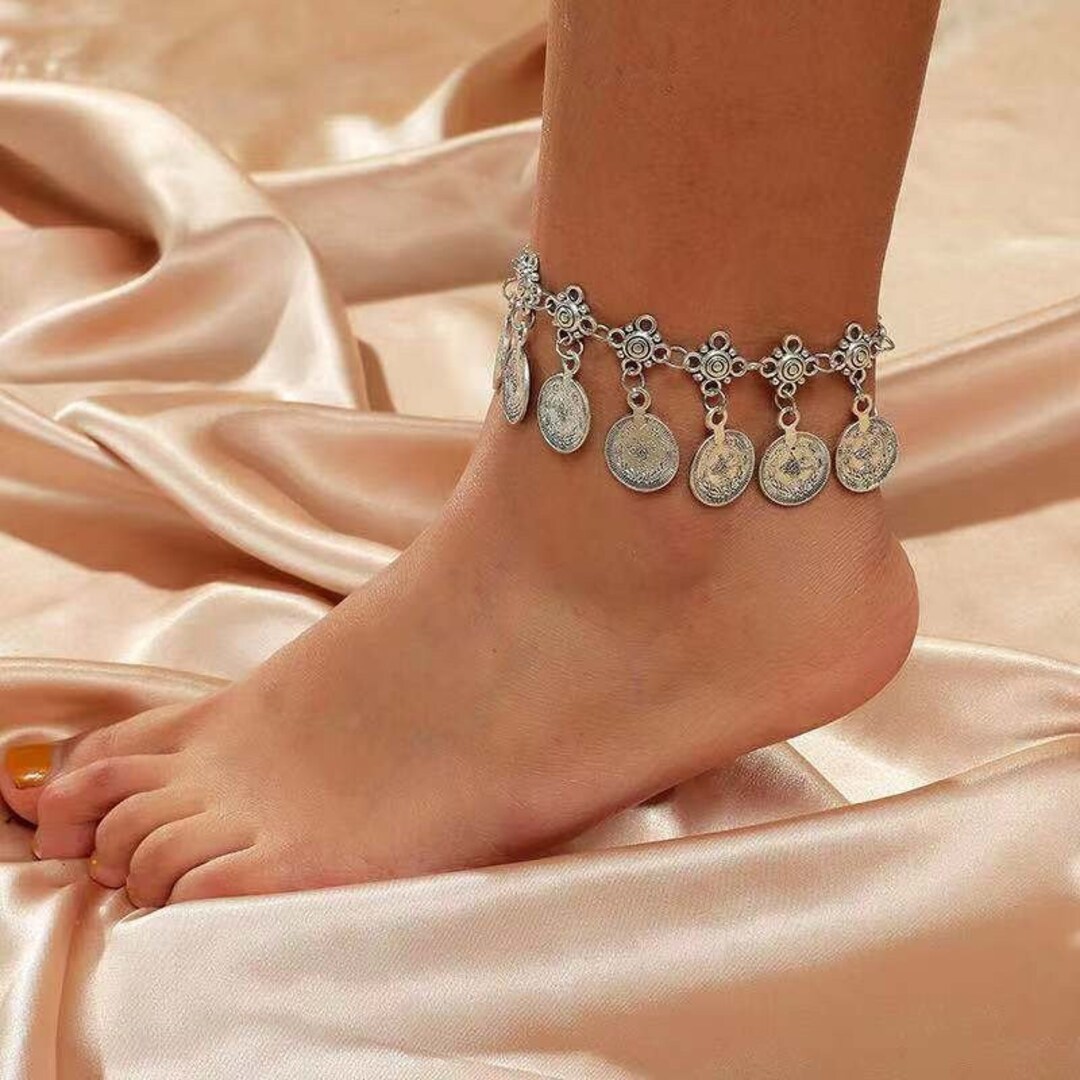 Turkish Coin Ankle Bracelet Turkey Coin Design Anklet Boho - Etsy