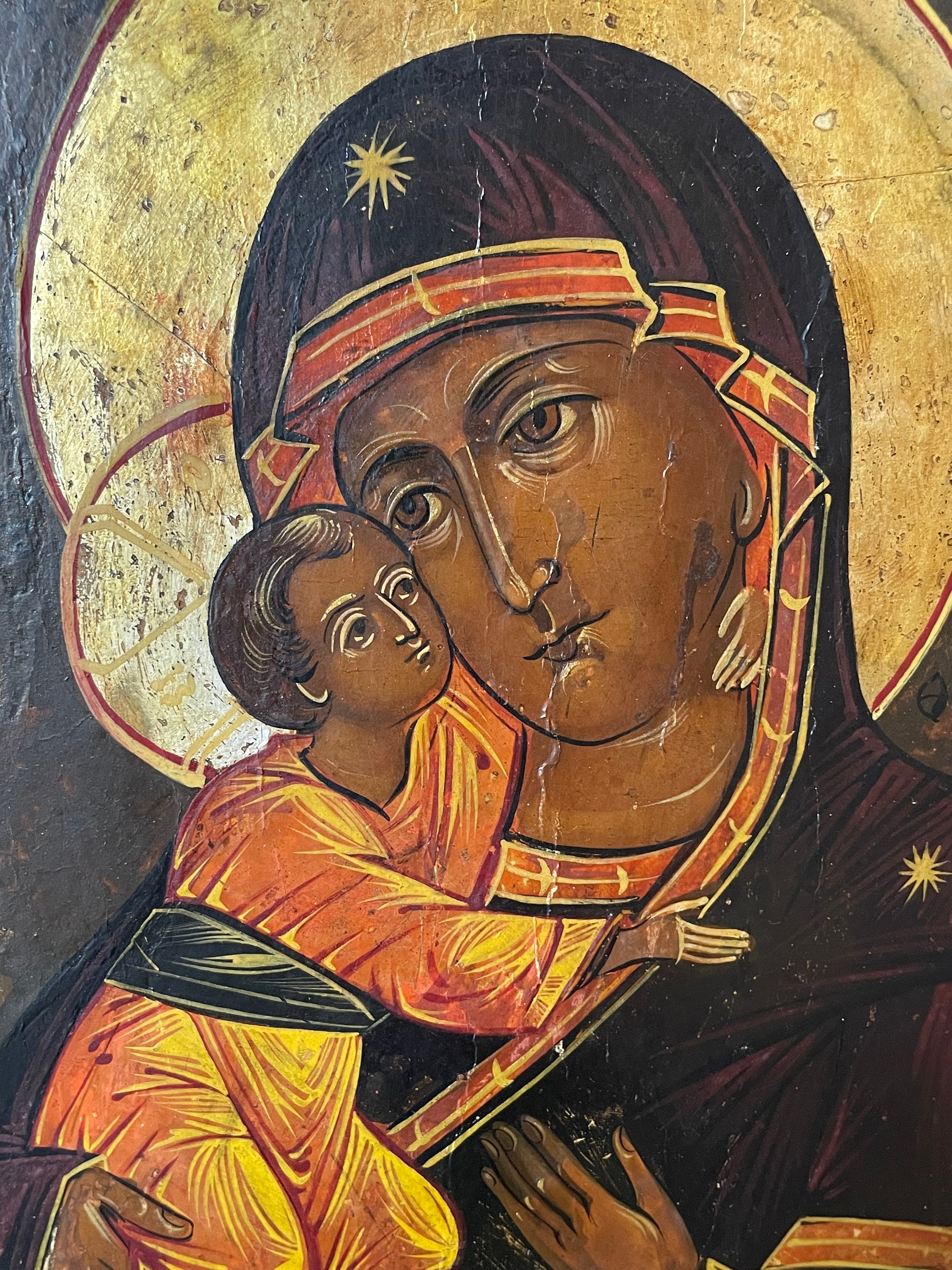 Antique Orthodox Icon of Virgin Mary and Child - Etsy