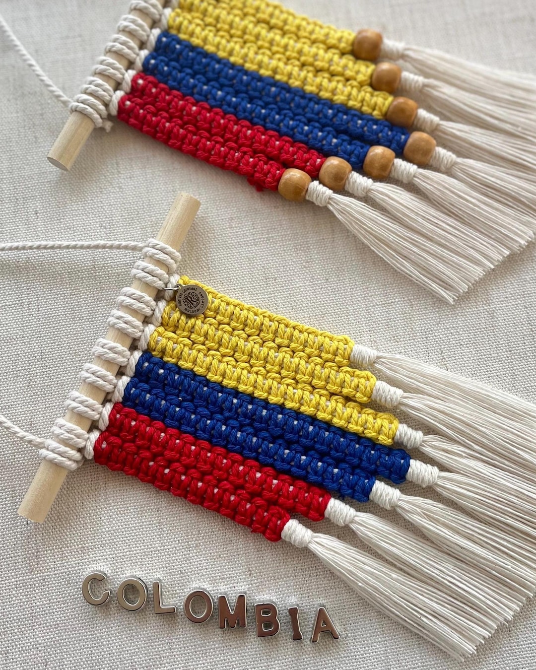 Handmade Colombia Flag Car Rearview Mirror Decoration Designed to ...
