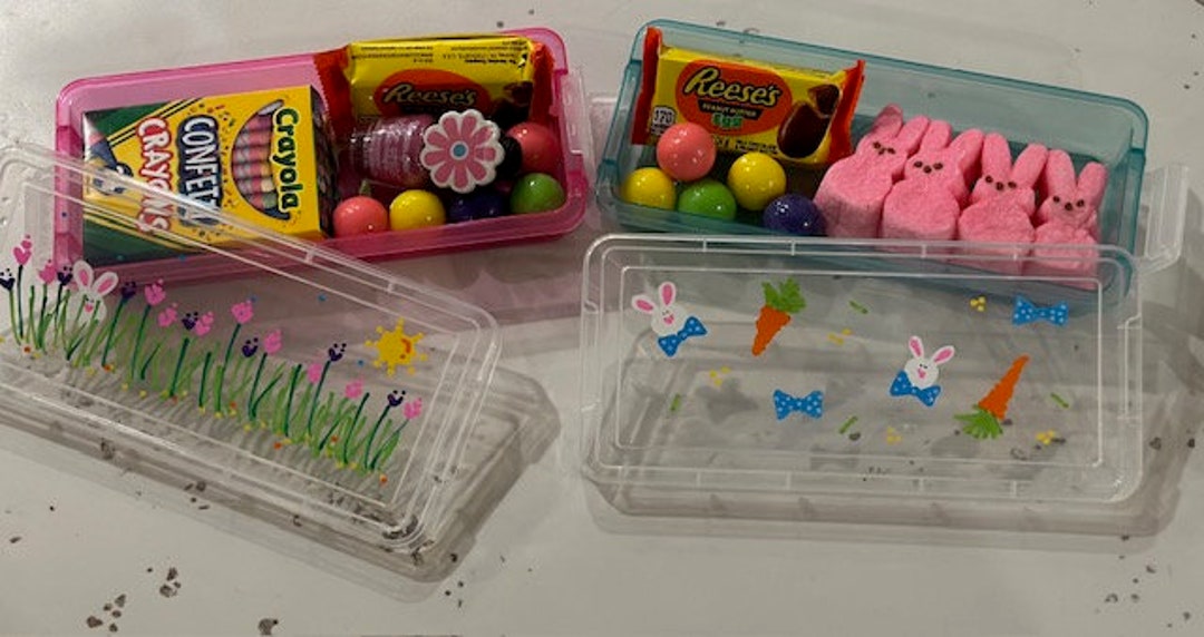 Set of 2 Fillable Easter Baskets Kids Stackable Storage/container Bins ...