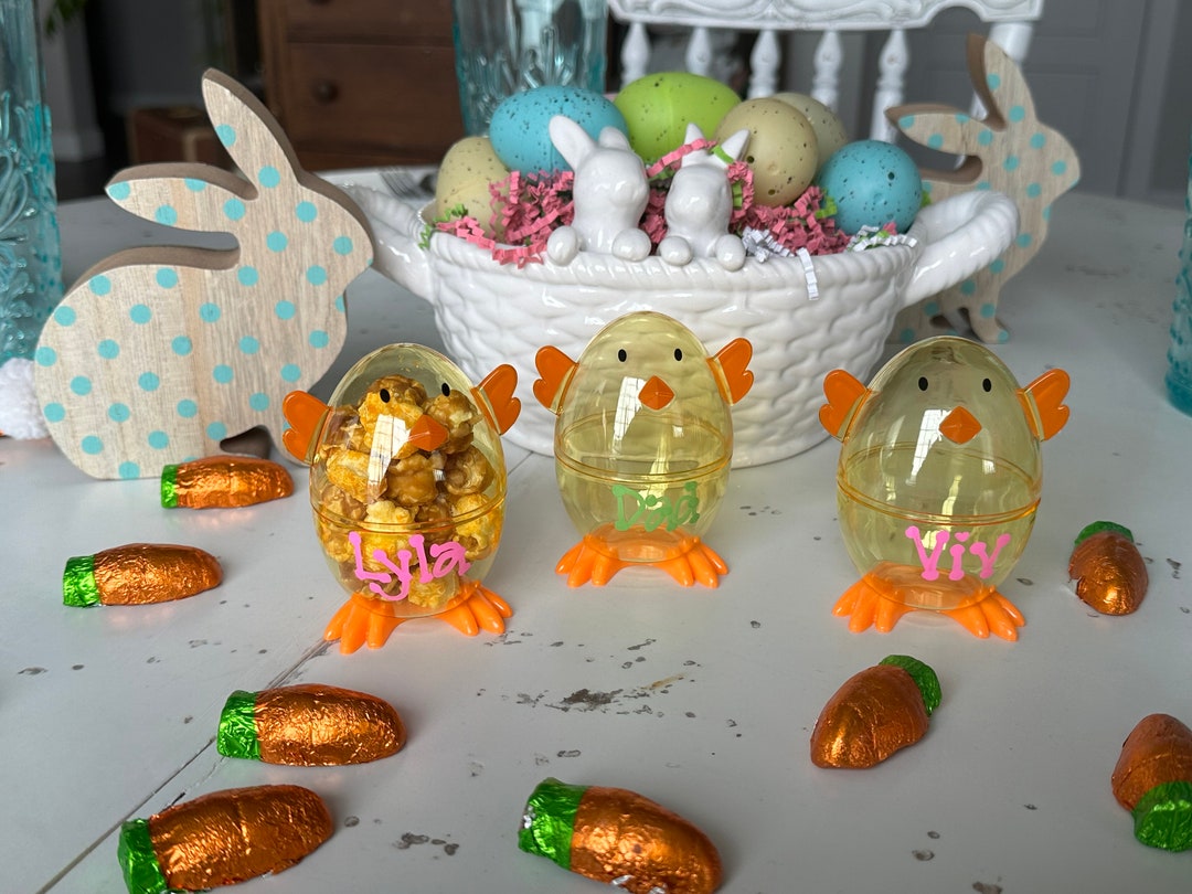 3 Easter Fillable Plastic Chicks - Etsy