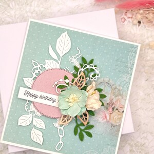 Handmade Paper Flowers Greeting Cards, Birthday, Thank You, Plant Lover ...