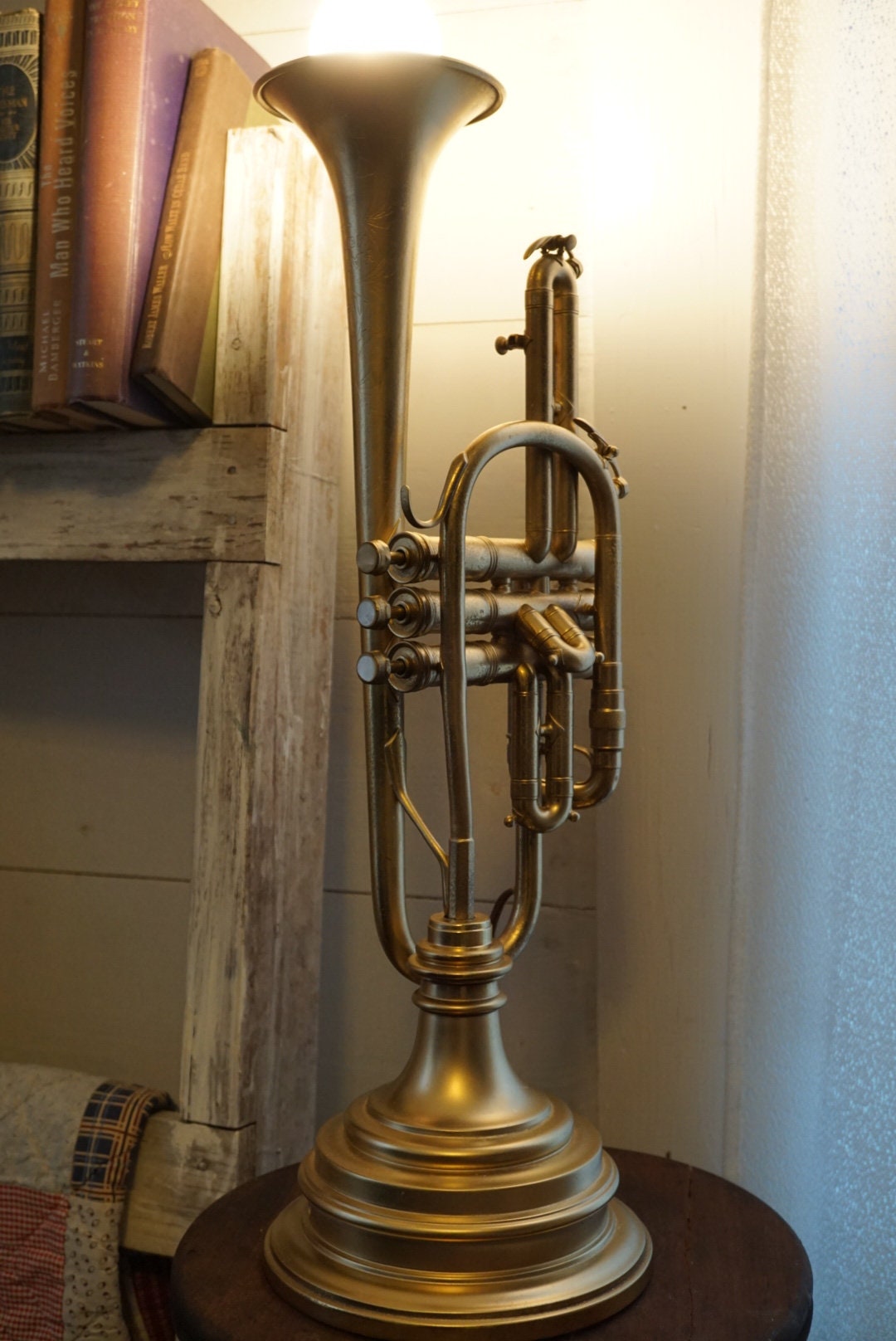 Antique King Master 1941 Cornet Trombone Lamp - Etsy