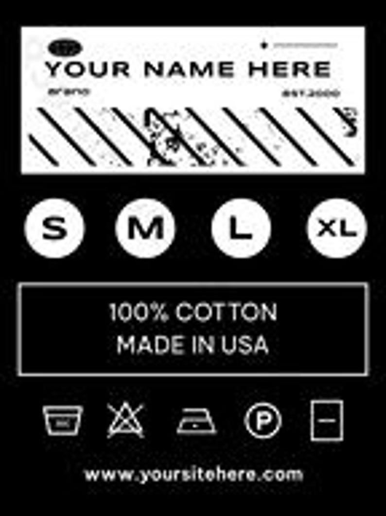 15 Customized T-shirt Tags, Custom Label,neck Label Dtf, Full Color ...