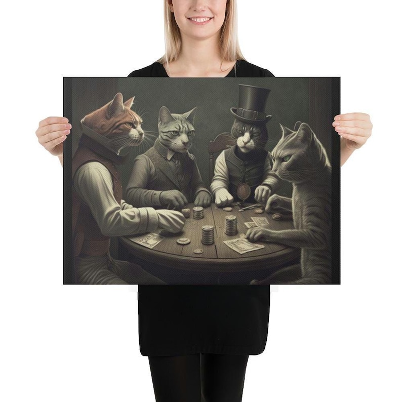 Cats Playing Poker - Etsy