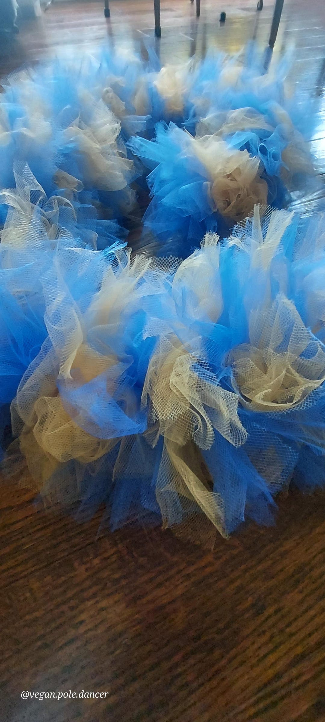 Tulle Boa - Gold and Blue - Etsy