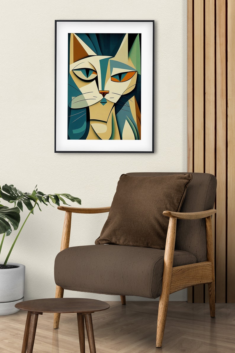 Pablo Picasso Cat Print Cute Cat Painting Cheap Art Minimal Wall Decor ...