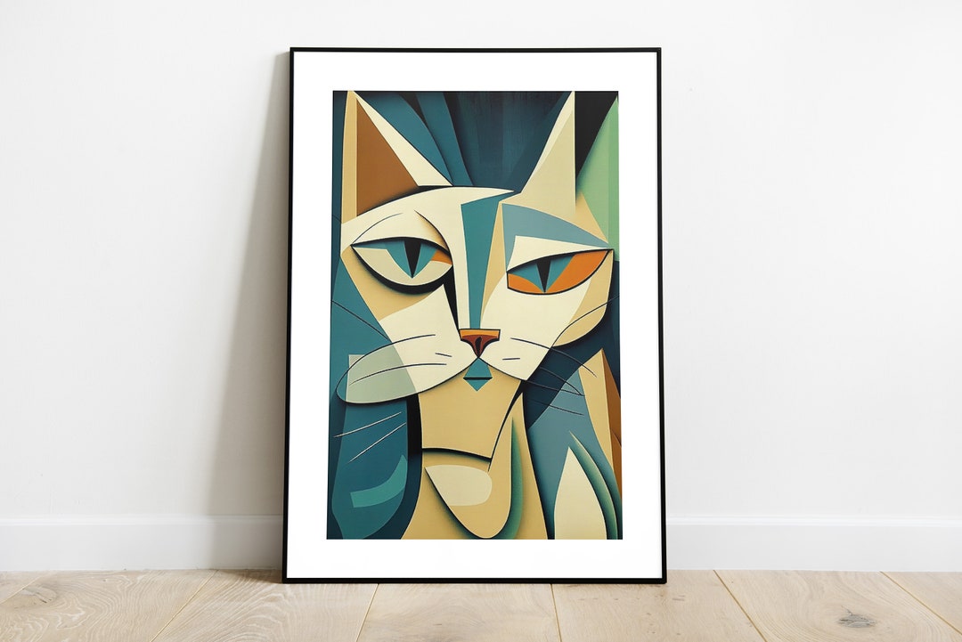 Pablo Picasso Cat Print Cute Cat Painting Cheap Art Minimal Wall Decor ...
