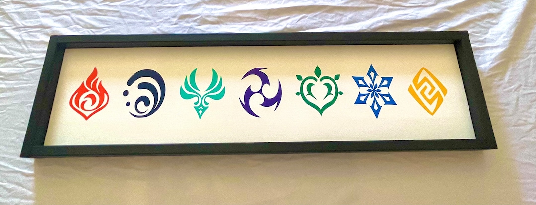 Genshin Impact Seven Element Sign - Etsy