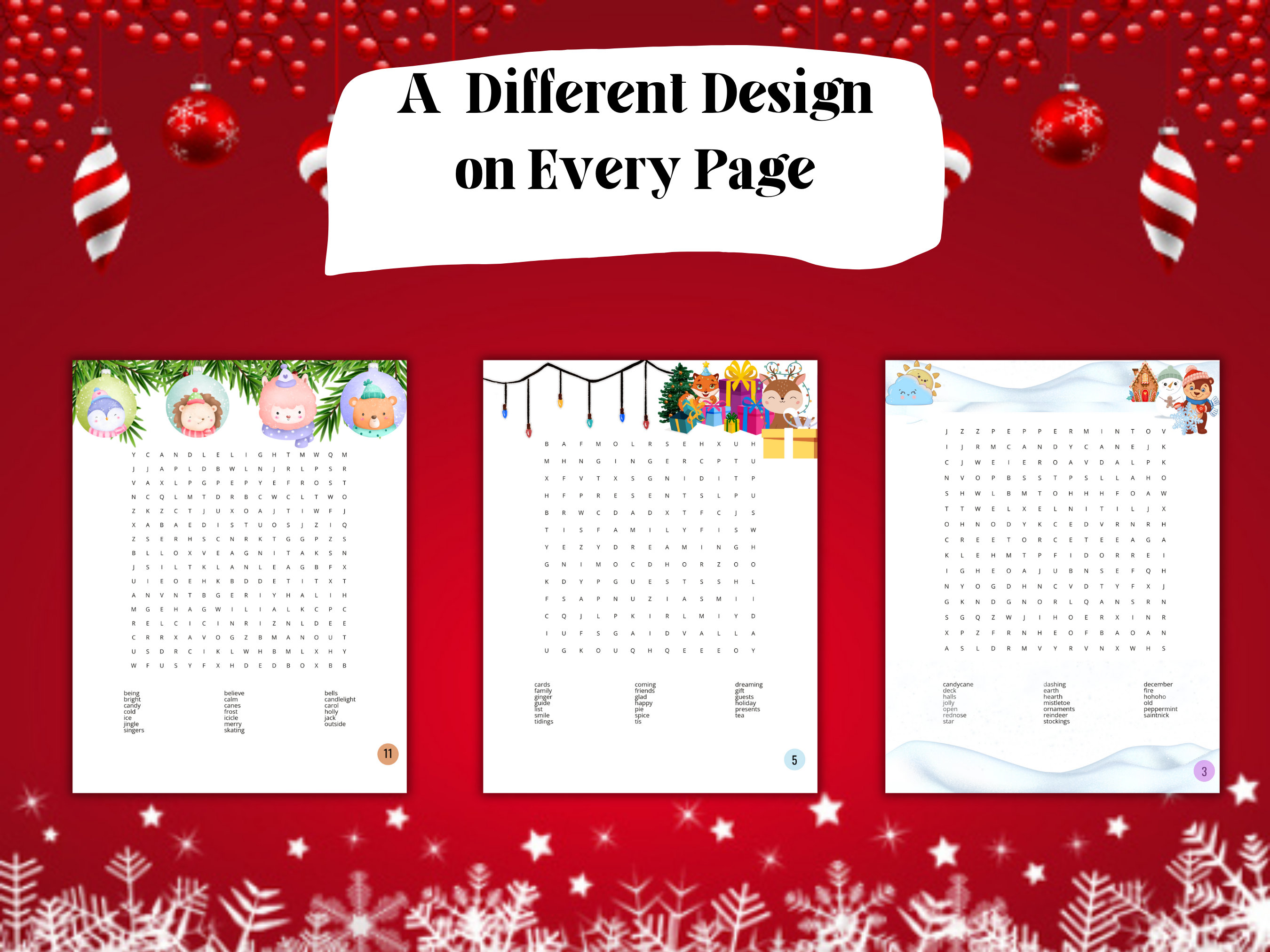 Christmas Word Search Instant Download Pdf Print Christmas - Etsy