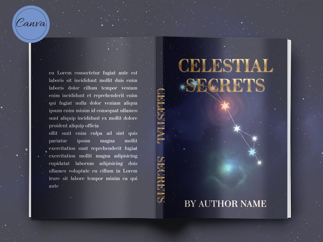 Editable Book Cover Template | Canva Digital Download | Sci-fi, Fantasy ...