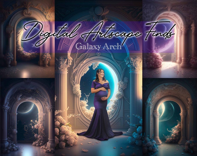 16 Galaxy Arch Digital Backdrops, Photoshop Overlays, Maternity Backdrops, Photography Backdrop ...