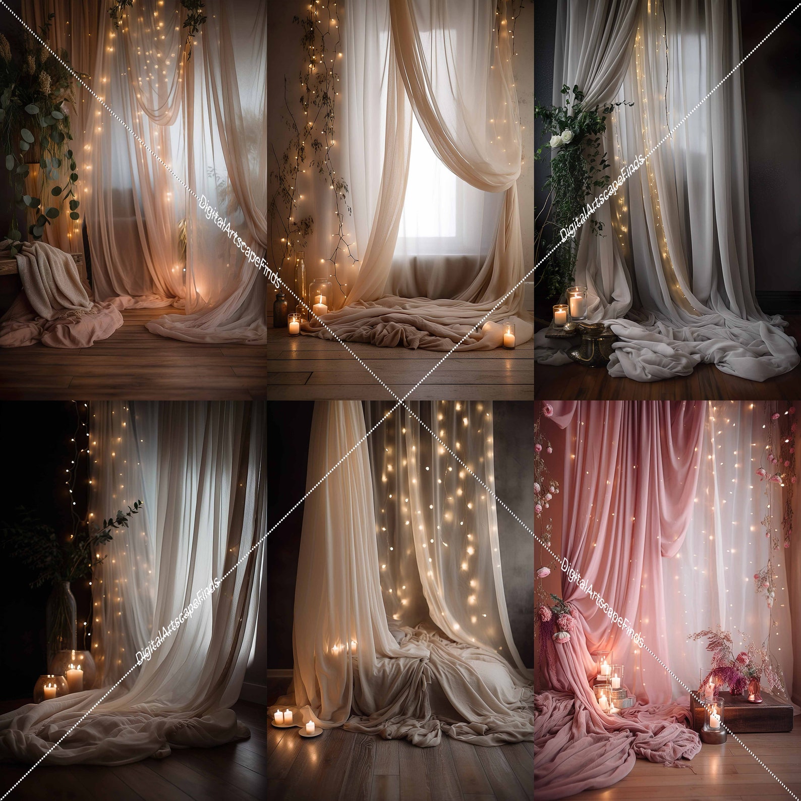 30 Sheer Fairy Light Curtains Digital Backdrops, Maternity Backdrops ...
