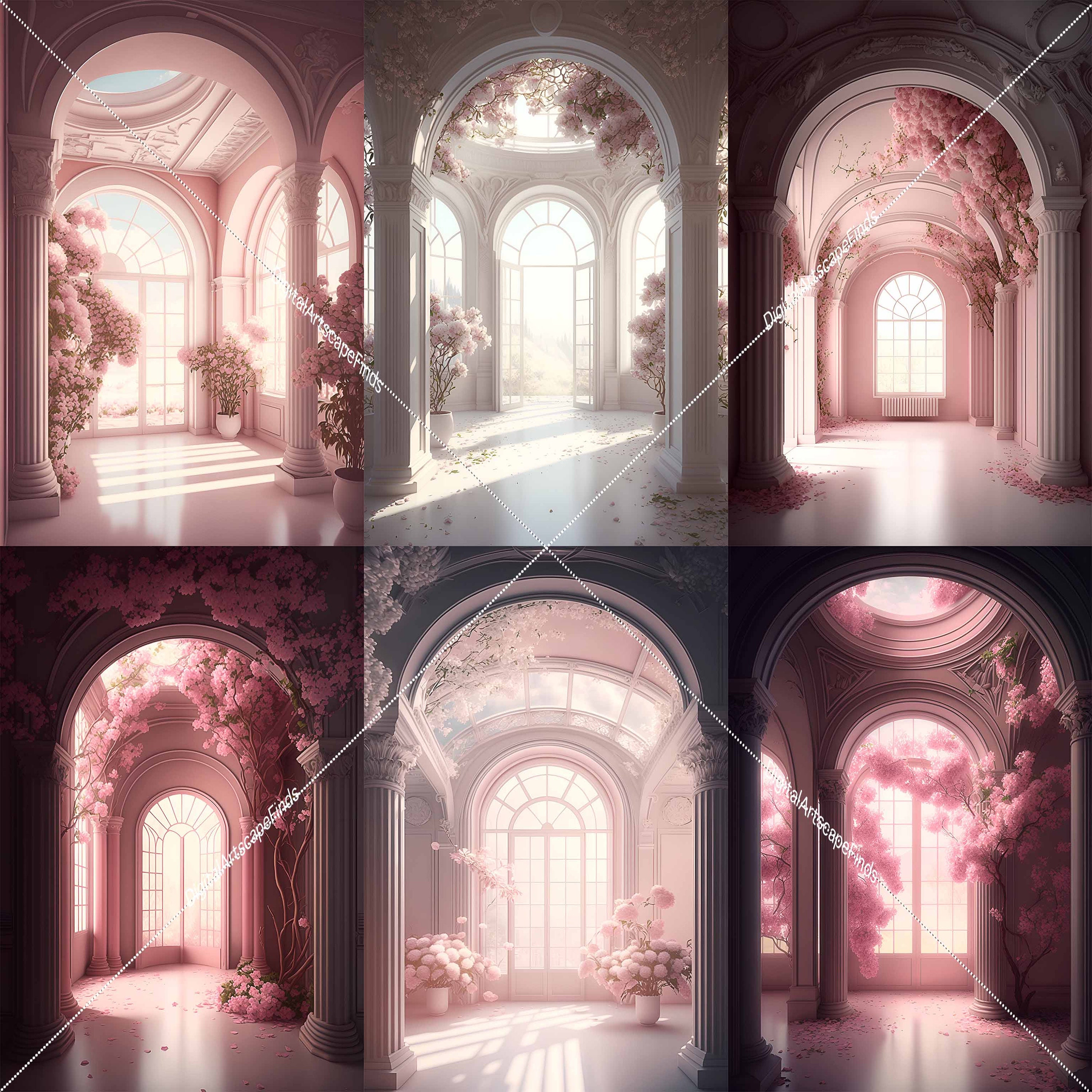 30 Pink and White Room Digital Backdrops Maternity Backdrops - Etsy