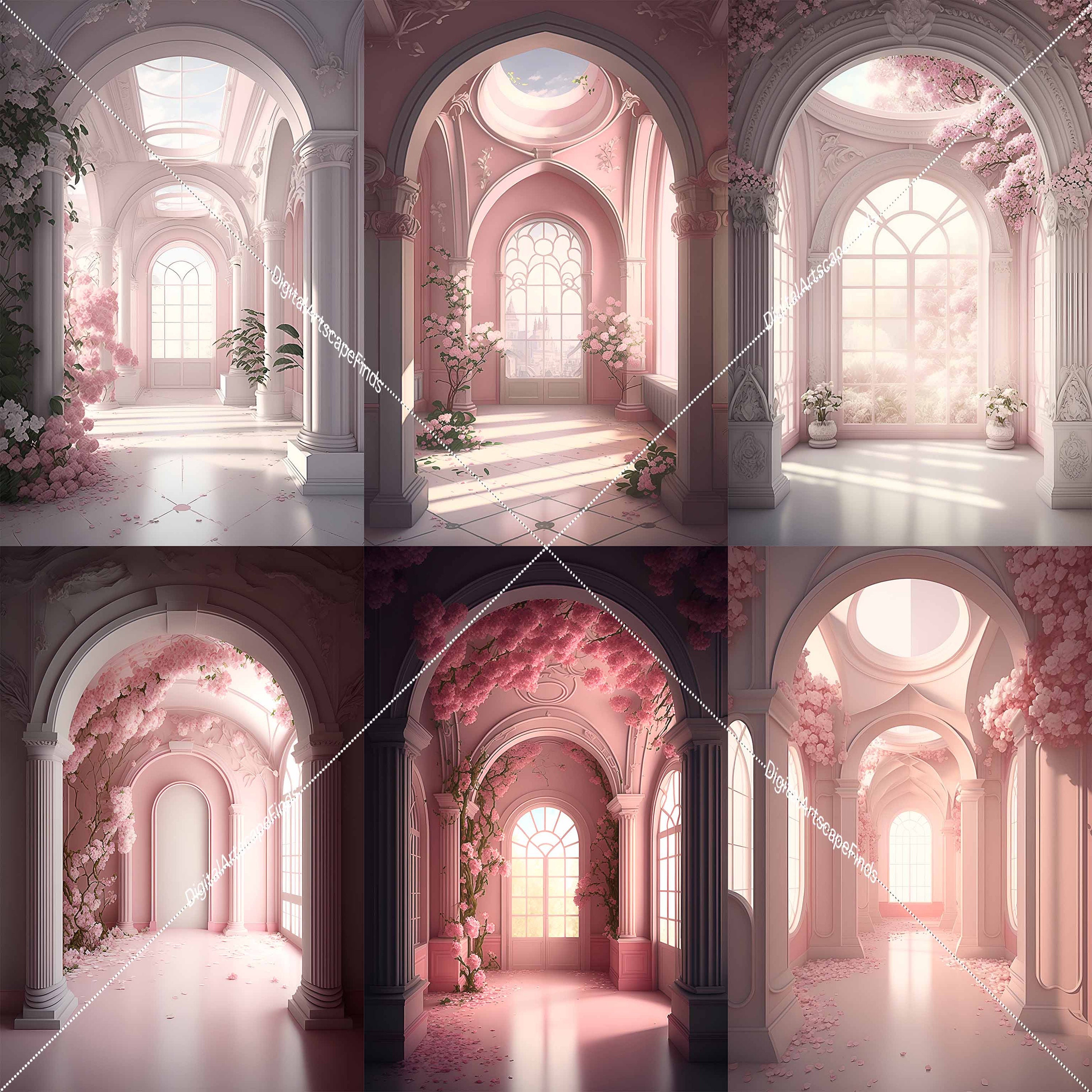 30 Pink and White Room Digital Backdrops Maternity Backdrops - Etsy