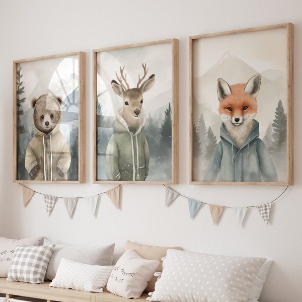 Forest Animal Art - Etsy