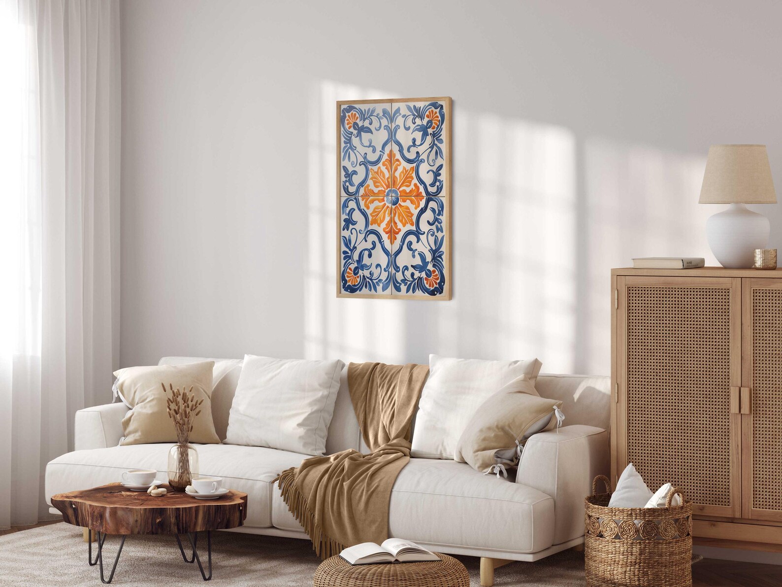 Azulejos Print, Portuguese Tile Art, Azulejos Wall Art, Spanish Tile ...