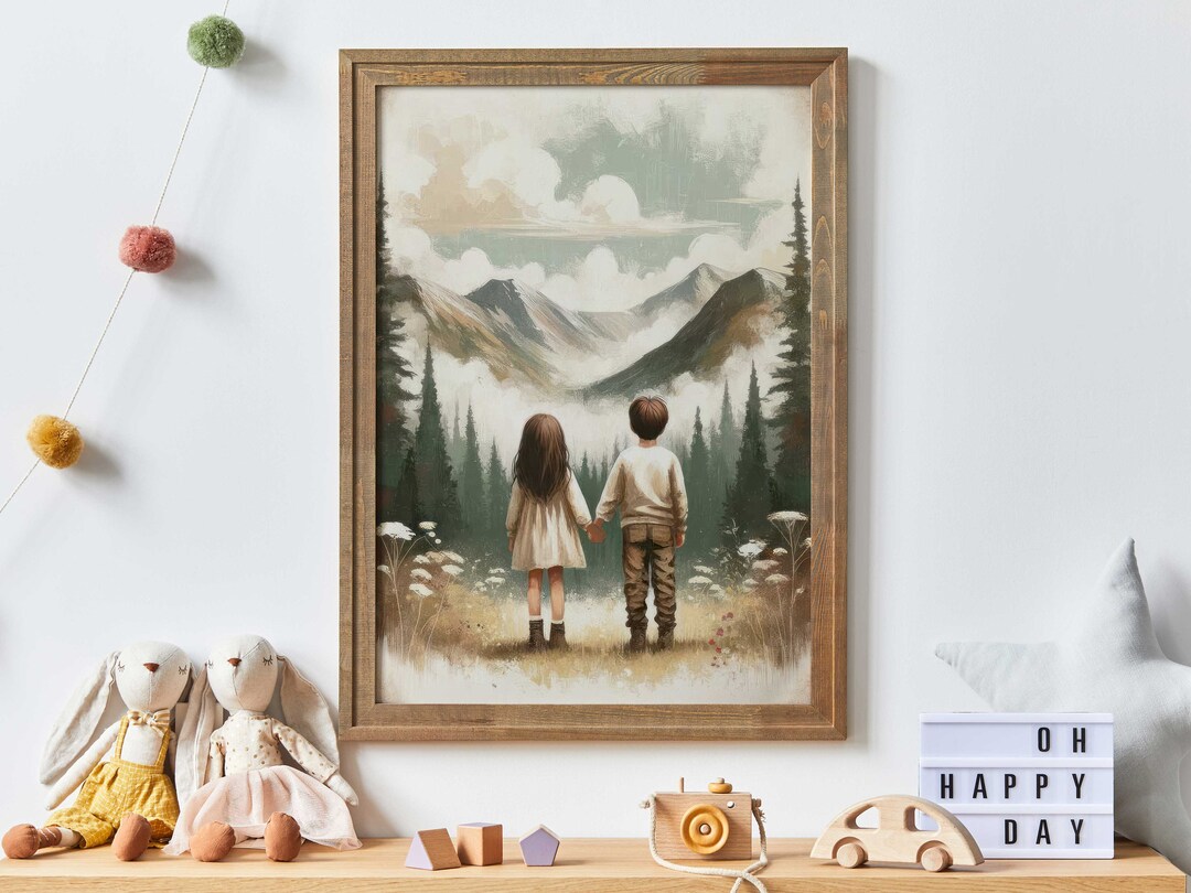 Brother and Sister Room Decor, Siblings Print, Big Brother and Little ...