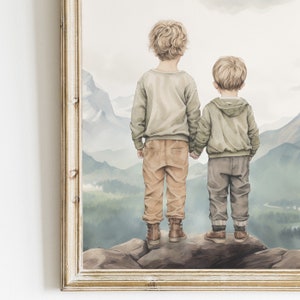 Brother Adventure Art, Brother Painting, Set of 3 Adventure Prints, Big ...