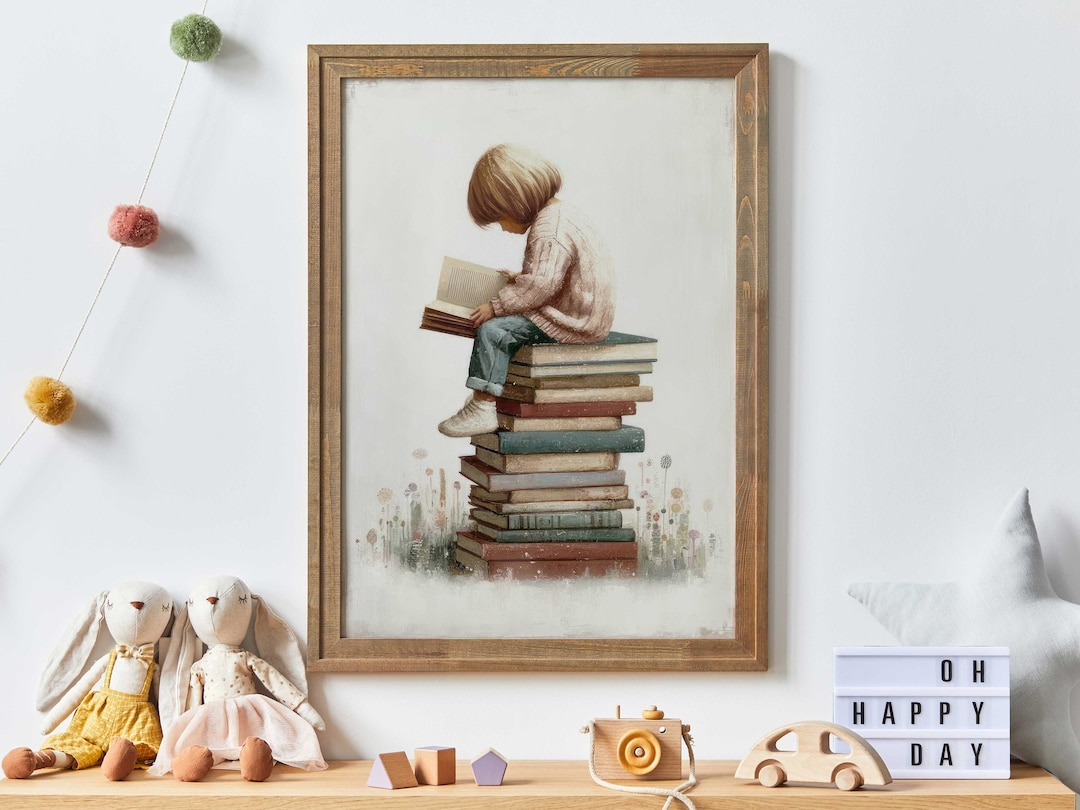 Read Decor Girl, Reading Corner Wall Art, Toddler Room Decor, Study ...