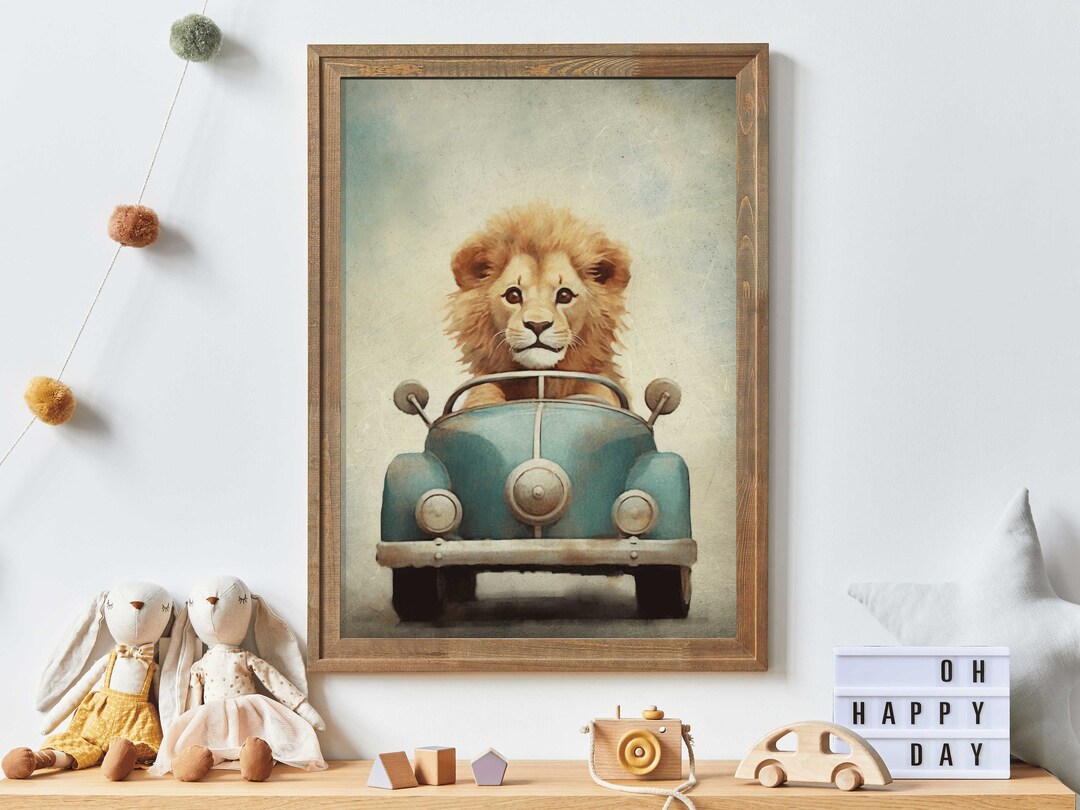 Roaring Roads: Vintage Lion's Drive - Distinctive Boys' Nursery ...