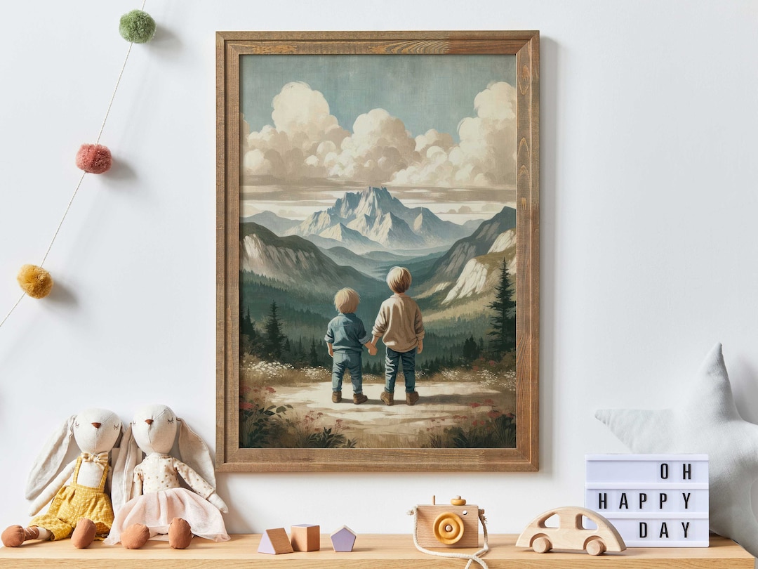 Brothers Room Decor, Boys Adventure Art, Boys Room Wall Art, Nature ...