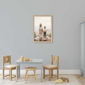 Sibling Print, Adventure Nursery Decor, Brother and Sister Shared ...