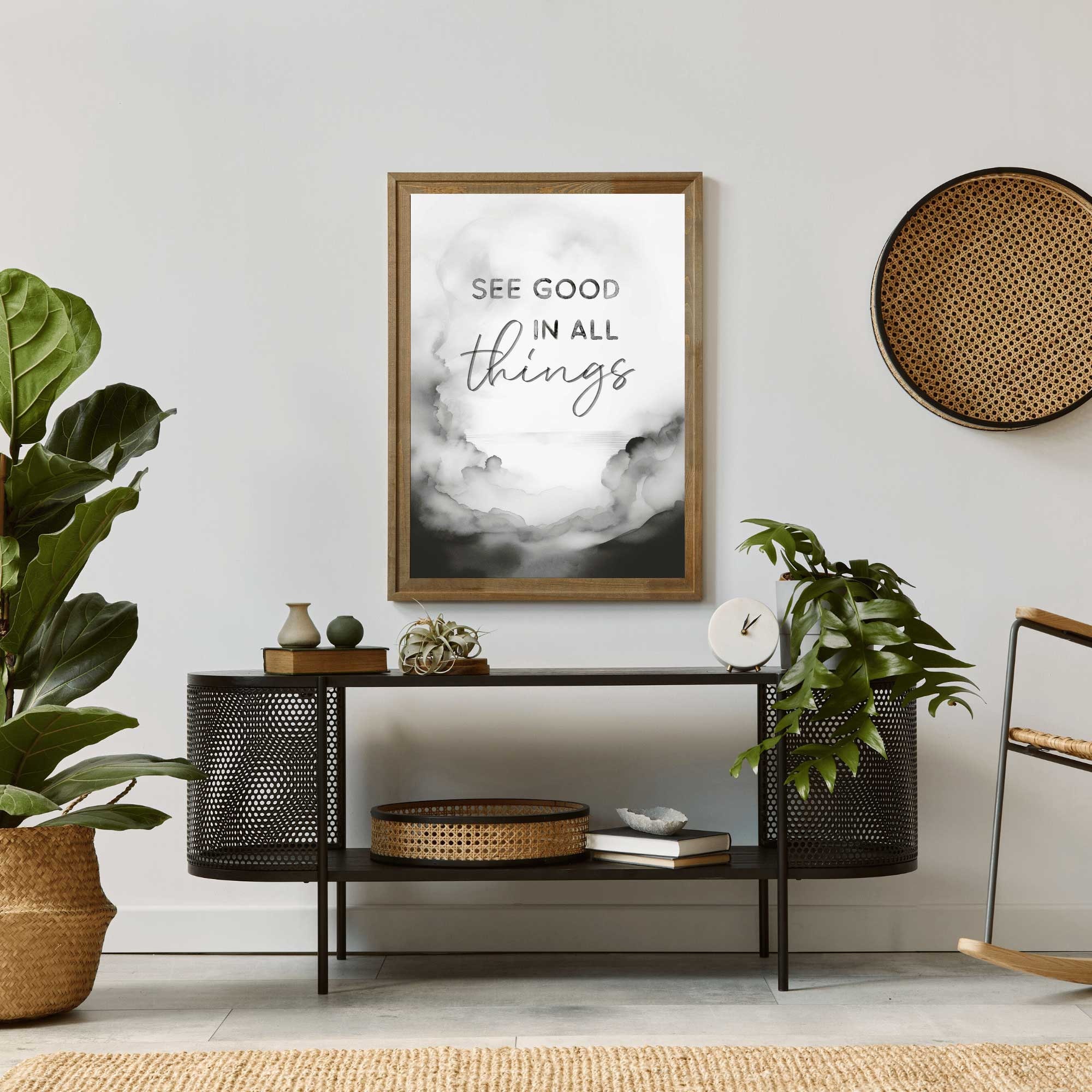 See Good in All Things Quote Wall Art: Positivity-inspiring Printable ...