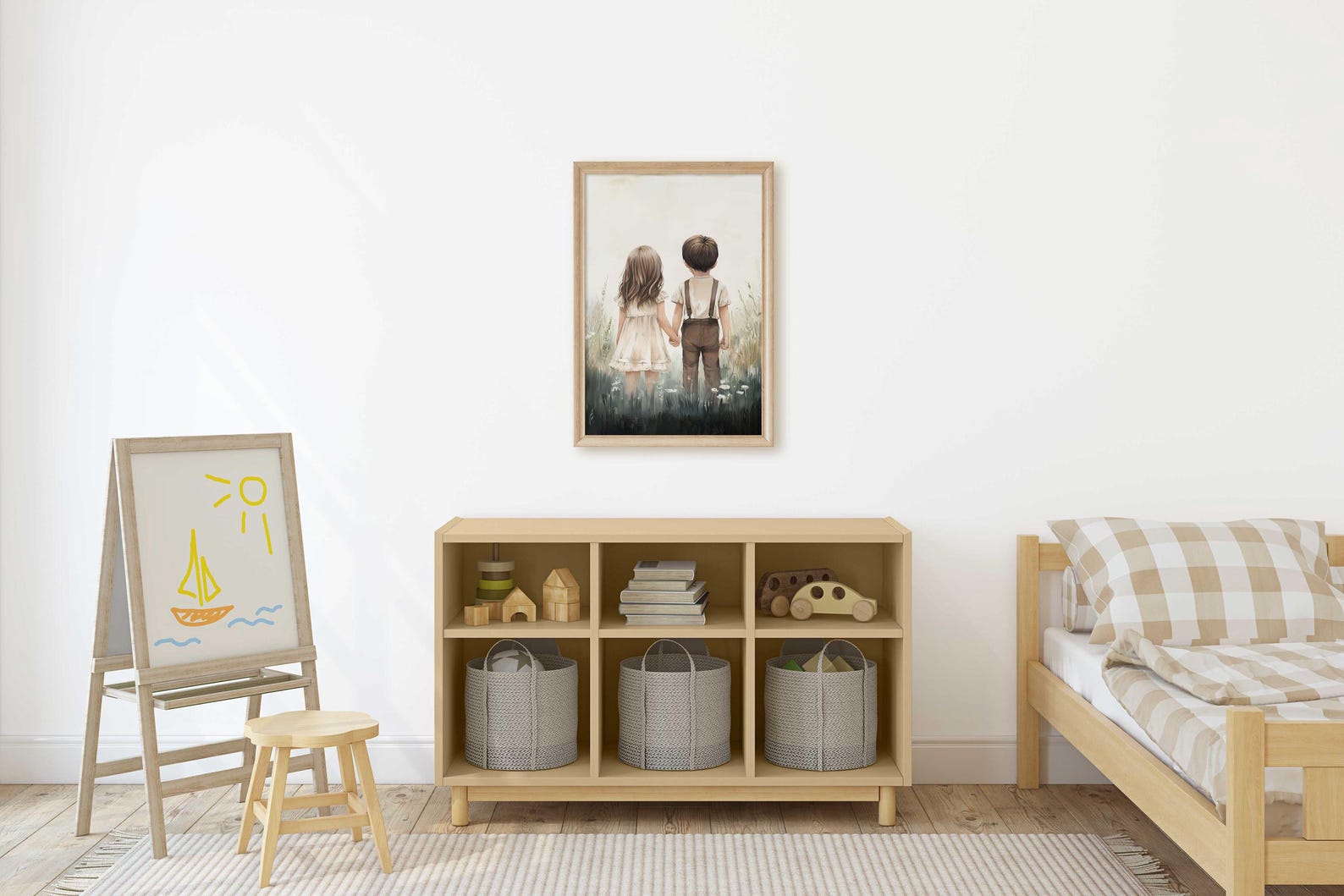Sibling Print, Brother and Sister Art, Shared Sibling Bedroom, Sibling ...